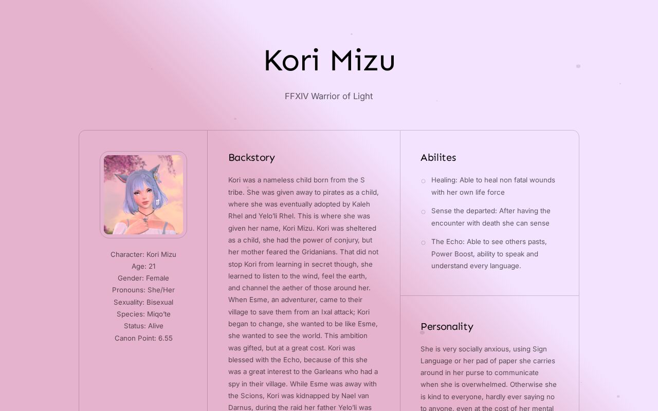 kori muse card